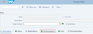 PFCG – Menu Roles – SAP Authorization Universe